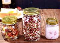China Airtight Empty Glass Jars , Glass Bottles For Juice Storage Clear Color for sale