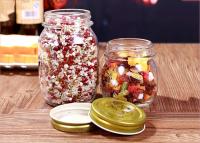 China Airtight Empty Glass Jars , Glass Bottles For Juice Storage Clear Color for sale