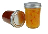 China 4 Oz Wide Mouth Glass Jars / Wide Mouth Preserving Jars Clear Color for sale