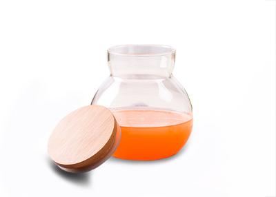 China 550ml Glass Food Storage Jars High Borosilicate Glass Unique Shape for sale