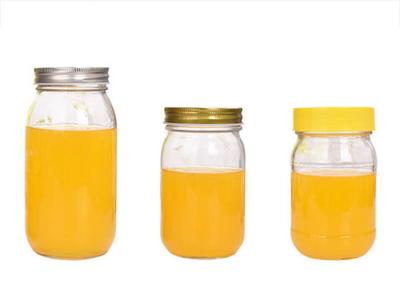 China 300ml 500ml 750ml Glass Honey Jars / Honey Packaging Containers for sale