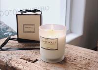 China Frosted Long Stem Tealight Candle Holders Wooden Lid Elegant Feature for sale