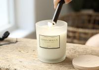 China Frosted Long Stem Tealight Candle Holders Wooden Lid Elegant Feature for sale