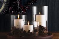 China High Borosilicate Glass Cylinder Candle Holder / Crystal Candle Holder for sale
