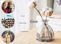 China Colored Decorative Glass Vases , Large Clear Glass Vase OEM Service for sale