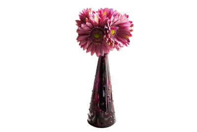 China Unique Decorative Glass Vases , Tall Glass Floor Vases High White Glass for sale