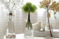 China Unique Decorative Glass Vases , Tall Glass Floor Vases High White Glass for sale