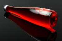 China 300ml Empty Glass Wine Bottles , Glass Beverage Bottles Unique Design for sale
