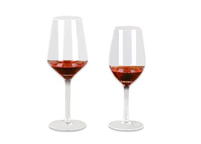China Fancy Clear Long Stem Wine Glasses / Colored Crystal Wine Glasses for sale