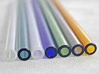 China Colored Straight Glass Drinking Straws , High Borosilicate Glass Straws for sale
