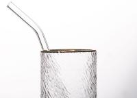 China Clear Curved Glass Drinking Straws / Bent Glass Straws CE Certification for sale