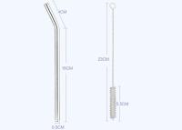 China Clear Curved Glass Drinking Straws / Bent Glass Straws CE Certification for sale