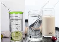 China Clear Curved Glass Drinking Straws / Bent Glass Straws CE Certification for sale
