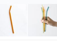 China Eco Friendly Glass Drinking Straws , Clear Decorative Glass Straws for sale