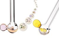 China High Borosilicate Glass Spoon Straws Special Fish Design OEM Service for sale