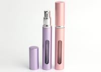 China Cylindrical Colored Glass Perfume Bottles , Mini Glass Perfume Bottles for sale