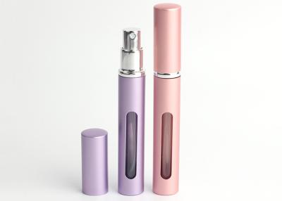 China Cylindrical Colored Glass Perfume Bottles , Mini Glass Perfume Bottles for sale
