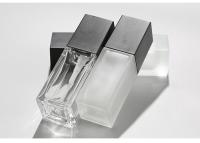 China Clear 30ml Square Cosmetic Glass Bottles For Frost Liquid Foundation for sale