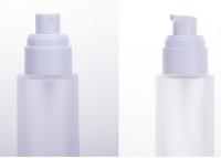 China Round Cosmetic Glass Bottles / Glass Lotion Bottles With Pump for sale