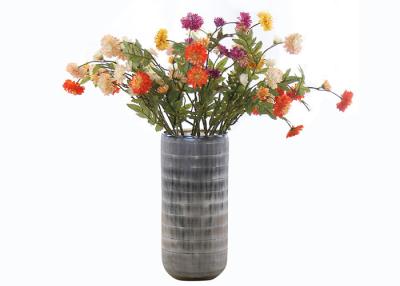 China Hand Blown Glass Vase Gray White Color Fashionable Appearance for sale
