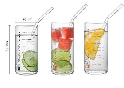 China Clear Personalized Glass Cup , Custom Glass Mugs For Juice Milk Coffee for sale