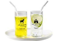 China High Borosilicate Personalized Glass Cup , Etched Glass Coffee Mugs for sale