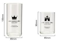 China High Borosilicate Personalized Glass Cup , Etched Glass Coffee Mugs for sale