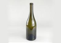 China Frosted Empty 750ml Wine Bottles / Dark Green Shatterproof Glass Water Bottle for sale