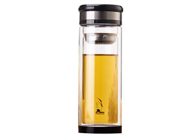 China Double Wall Fancy Glass Water Bottles For Tea SGS CE Certification for sale