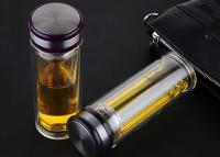 China Double Wall Fancy Glass Water Bottles For Tea SGS CE Certification for sale