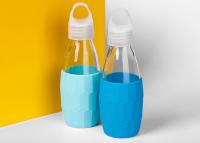 China Kids Unbreakable Glass Water Bottle / Portable Glass Water Bottle for sale