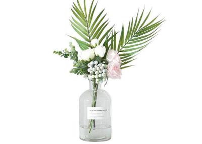 China Transparent Round Glass Vase Elegant Feature Customized Service for sale