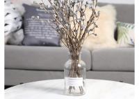 China Transparent Round Glass Vase Elegant Feature Customized Service for sale
