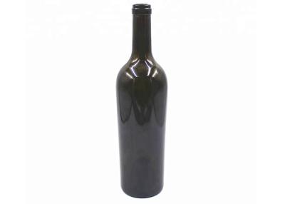 China Antique 750ml Screw Top Glass Wine Bottles Round Shape CE Certification for sale