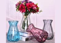 China Europe Style Decorative Glass Vases , Colored Wedding Glass Vases for sale