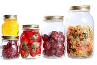 China Transparent Round Large Sealable Glass Jars 170ml 300ml 500ml 1000ml for sale