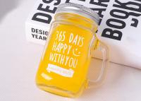 China 480ml Antique Glass Bottles With Straw Handle Transparent Cover for sale