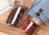China Decorative Sealable Glass Jars With Wooden Lid 400ml-1600ml Capacity for sale