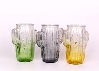 China Screw Top Glass Jars For Party Decorations Cactus Shape ODM Service for sale