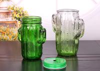 China Screw Top Glass Jars For Party Decorations Cactus Shape ODM Service for sale