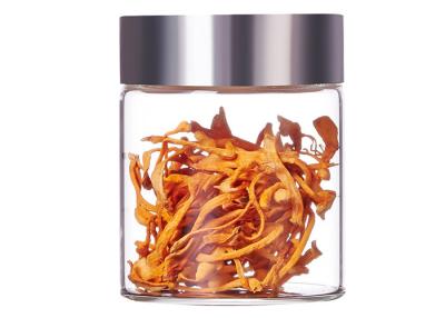 China Portable Small Sealable Glass Jars With Lids 180ml 330ml 500ml Cylindrical Shape for sale