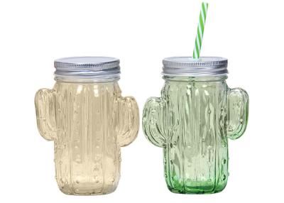 China Screw Top Glass Jars For Party Decorations Cactus Shape ODM Service for sale