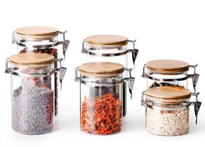 China Stainless Steel Buckle Glass Storage Containers High Borosilicate Glass for sale