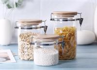 China Stainless Steel Buckle Glass Storage Containers High Borosilicate Glass for sale