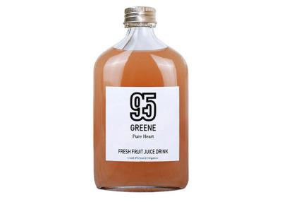 China Flat Square Glass Juice Bottles 100ml 200ml 350ml Customized Logo for sale