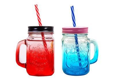 China 480ml Juice Empty Glass Containers Screw Metal Lid Eco - Friendly for sale