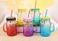 China 480ml Juice Empty Glass Containers Screw Metal Lid Eco - Friendly for sale