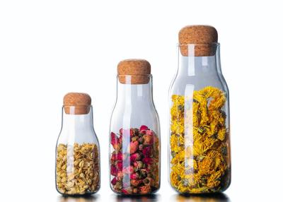 China Clear Heat Resistant Empty Glass Jars 150-600ml Capacity Customized Logo for sale
