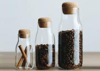 China Clear Heat Resistant Empty Glass Jars 150-600ml Capacity Customized Logo for sale