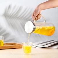 China High Borosilicate Clear Glass Water Pitcher / Glass Water Filter Pitcher for sale